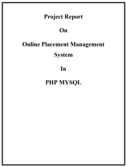 Placement Management System Project Report | Projectworlds Store Placement Management System Project Report | Projectworlds Store