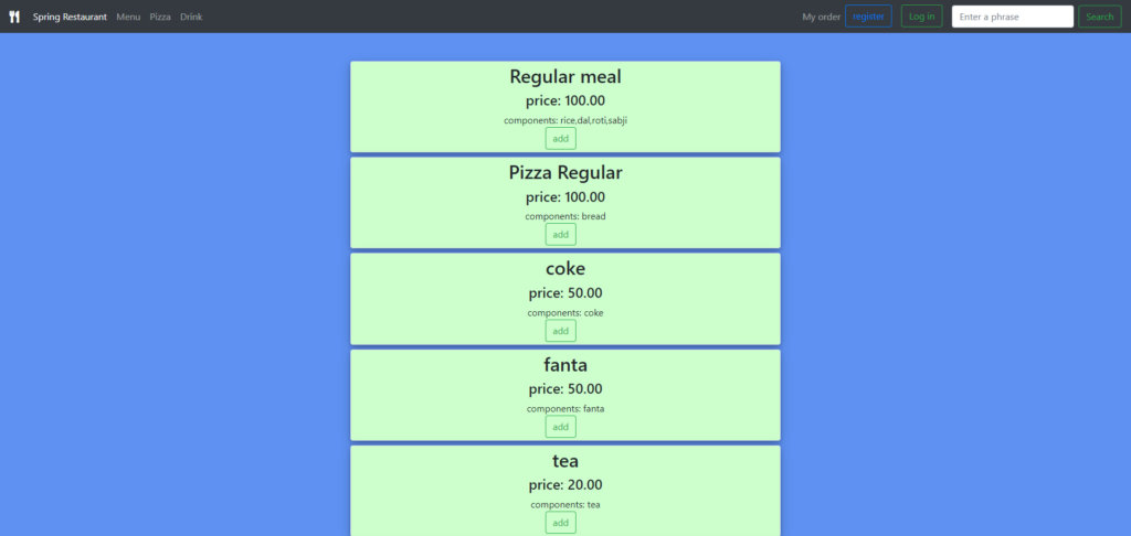 Online Food Ordering System Project In Spring Boot Java Mysql Projectworlds Store
