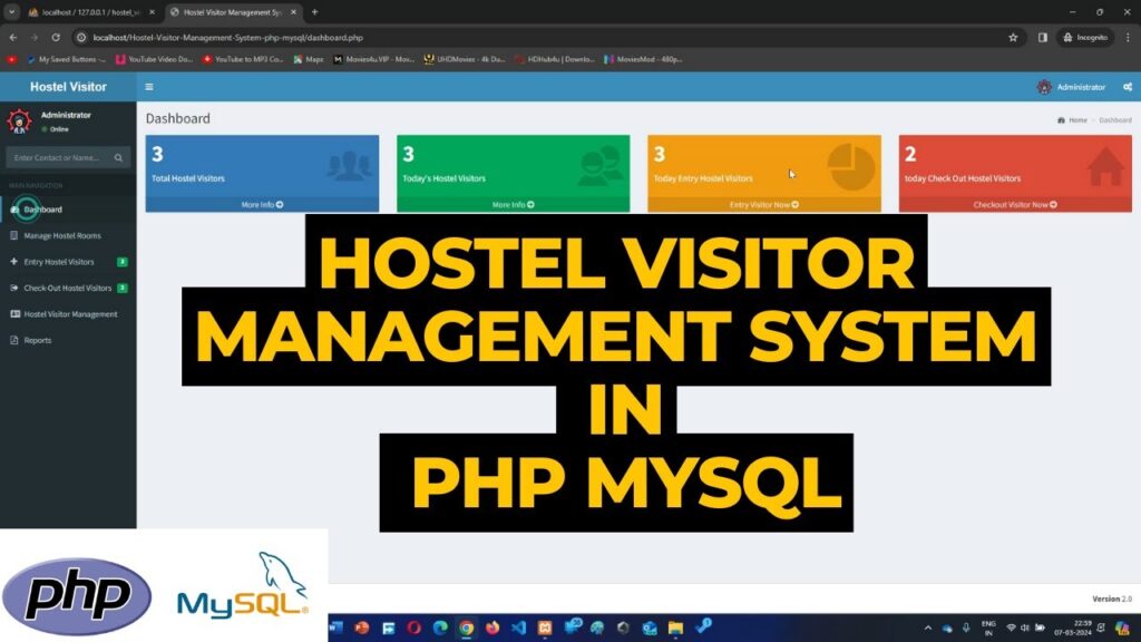 Online Hostel Visitor Management System In Php Mysql Complete Source Code Projectworlds Store